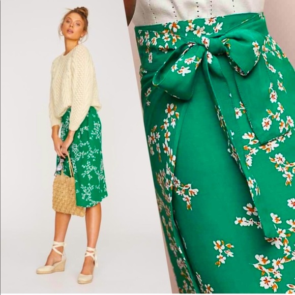 Faithfull the Brand | Skirts | Faithfull The Brand Green Floral Linnie ...